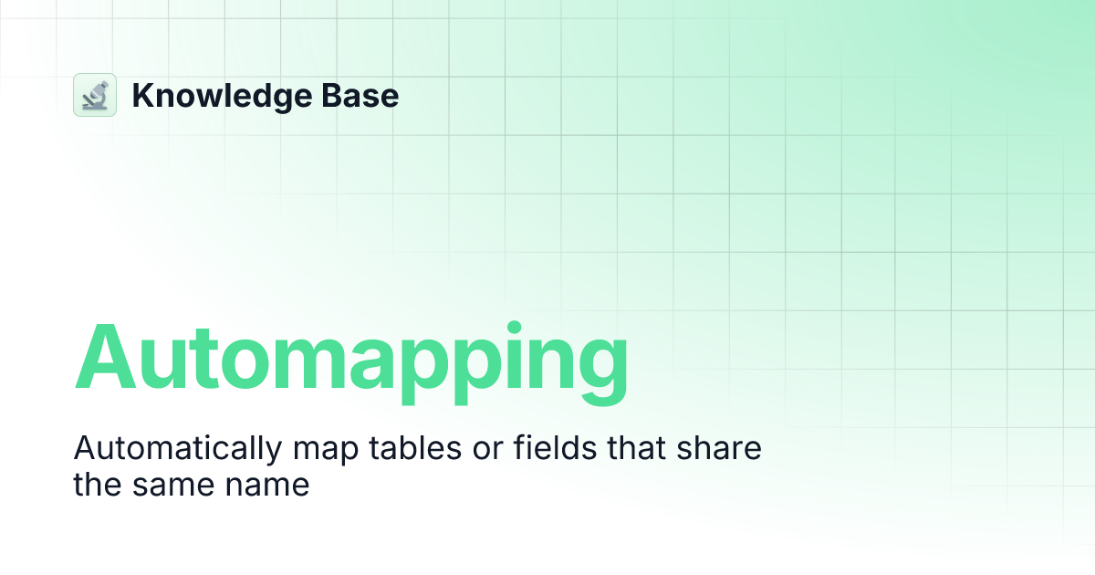 Automapping | Knowledge Base